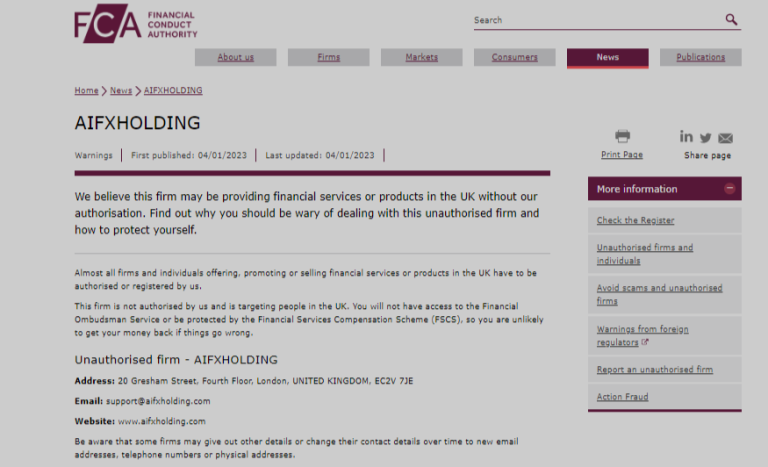 Aifx Holding Reviews- Why aifxholding.com Is SCAM