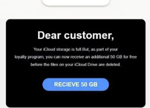 Your iCloud Storage Is Full '50 GB Free' Scam Email 2023: Scam! Beware!!