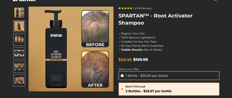 Spartan Root Activator Shampoo Reviews 2023: Does It Work? Find Out!