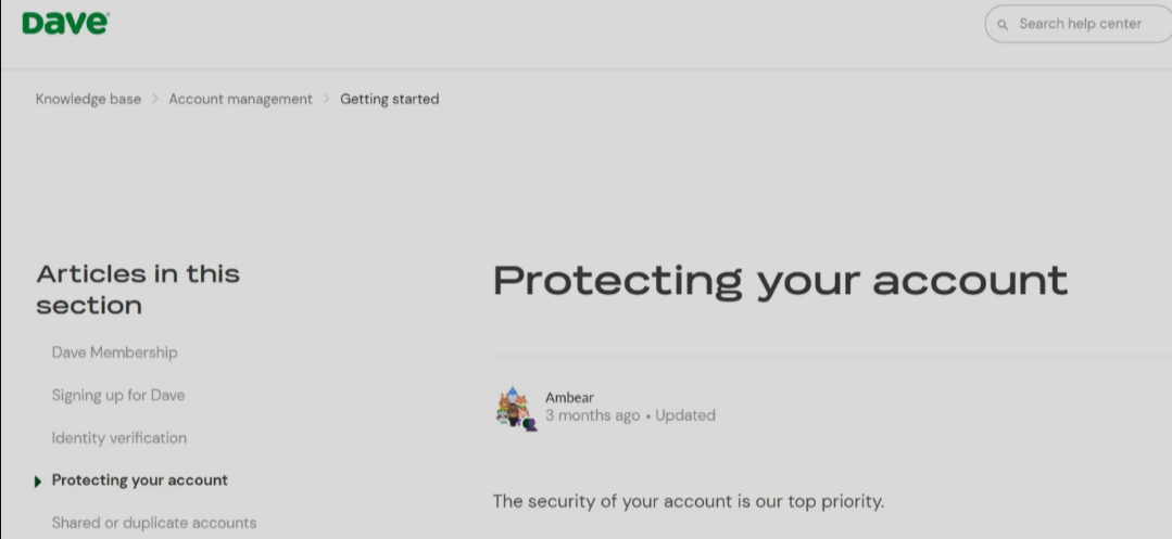 Dave Account Scam 2023 Phishing Scam Text